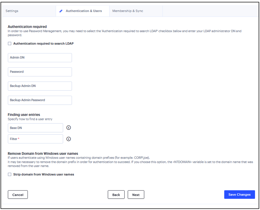 Authentication and Directory Servers