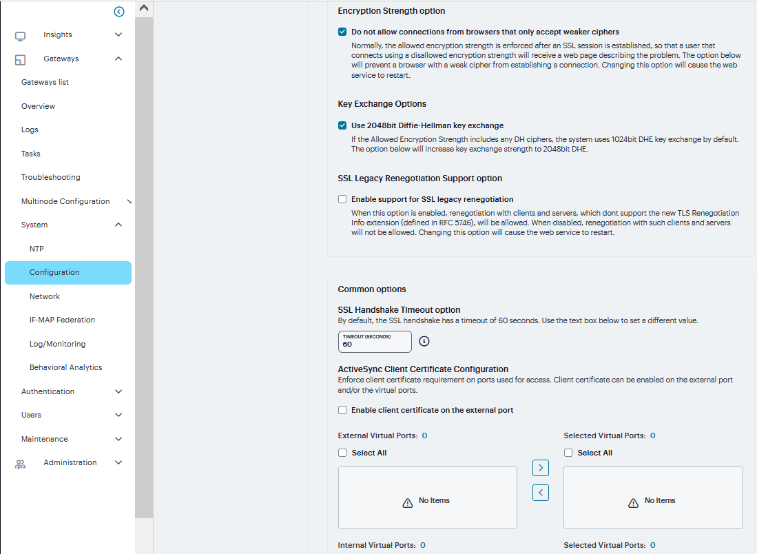 System Configuration