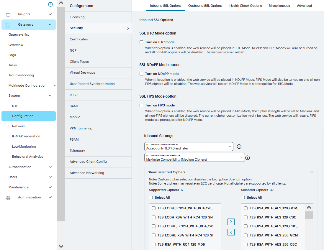 System Configuration