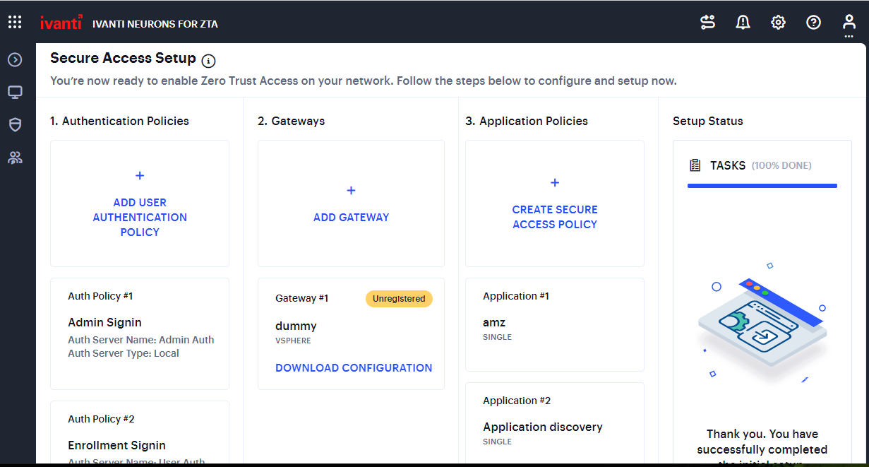 Logging in to Ivanti Neurons for Secure Access