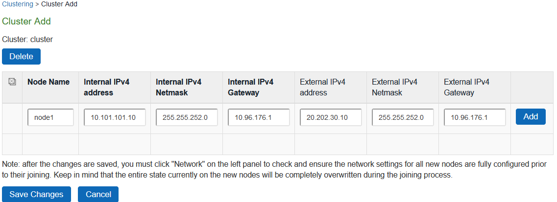 Example: Creating an Active/Passive Cluster that Supports IPv6 Client Access